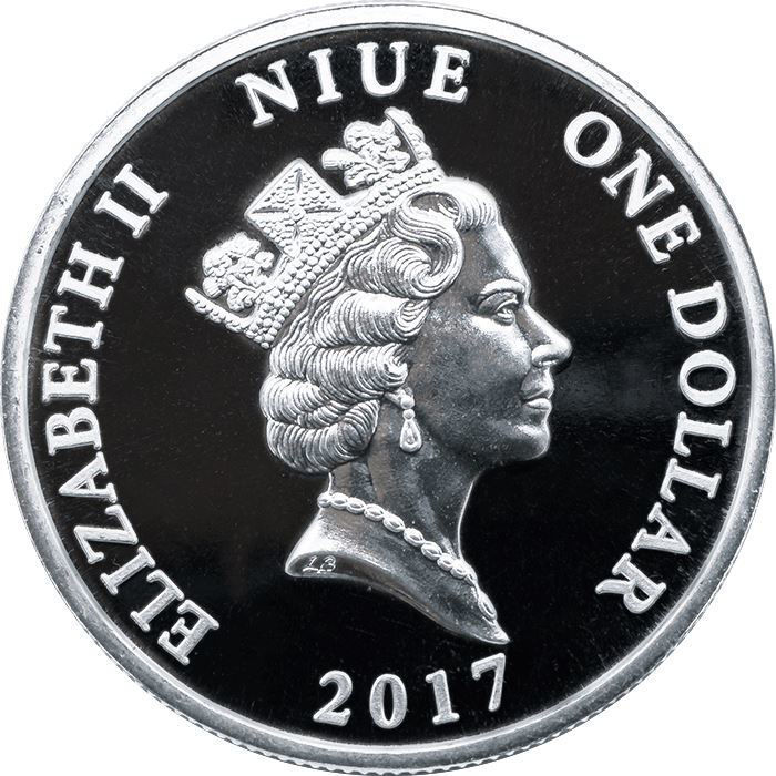 Серебряная монета "Ангел-хранитель" 31,1 грамм Ниуэ 2017. Монеты ...
